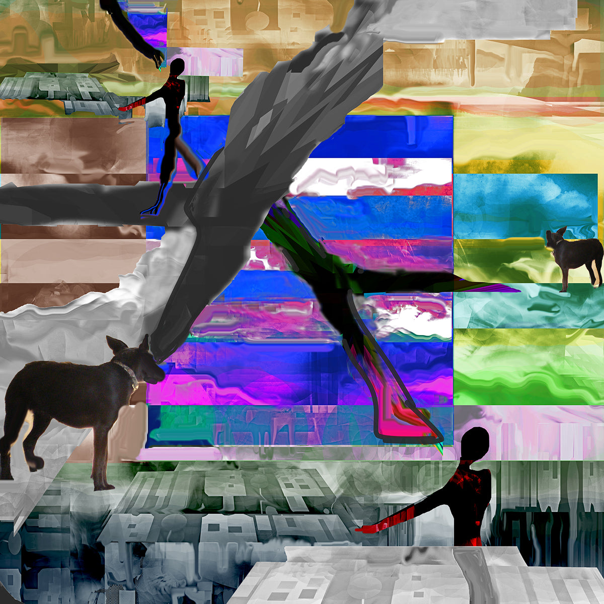 Snowy Deer No. 2 Fine Art Print – Art by Deeling