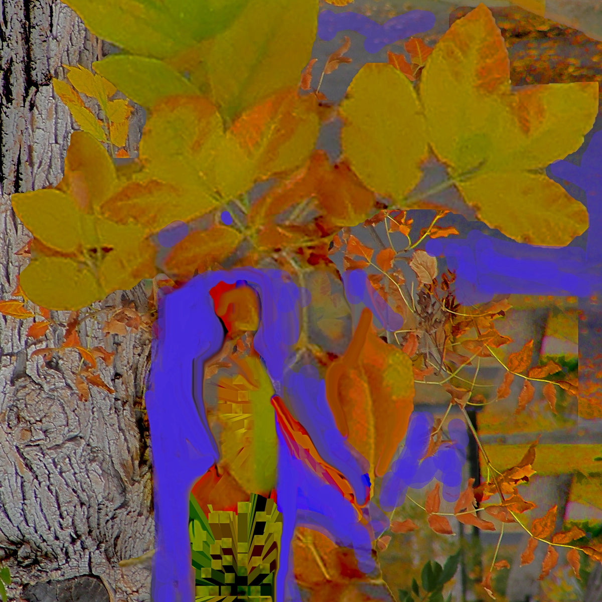 Maximalist Impressionism Nature Wall Art Print – Art by Deeling